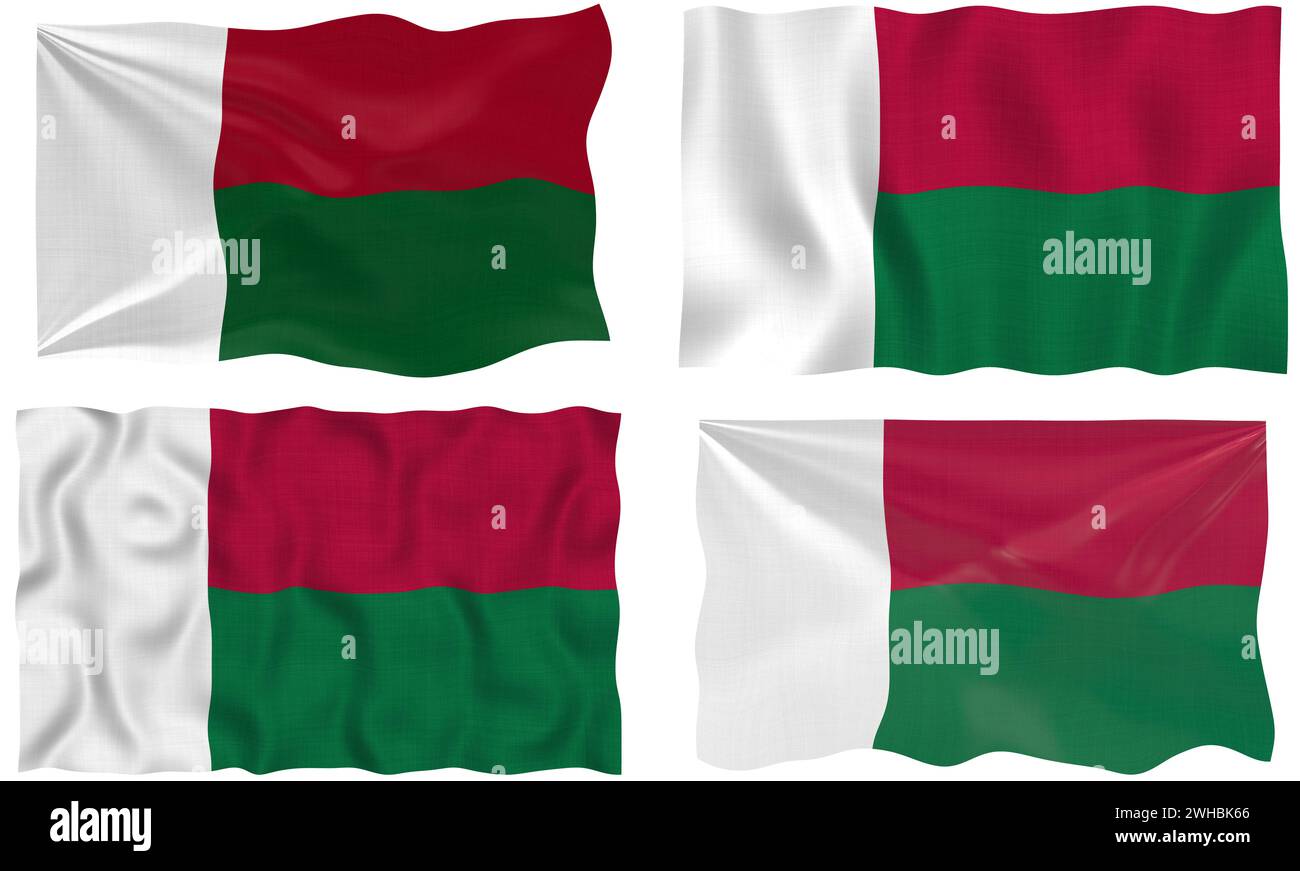 Madagascar cloth flag hi-res stock photography and images - Alamy