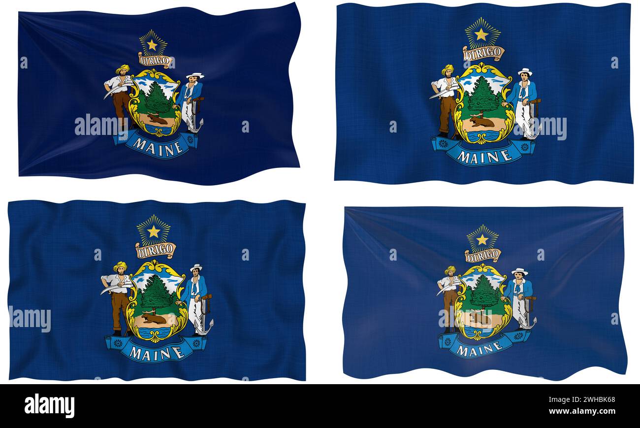 Flag of Maine Stock Photo - Alamy