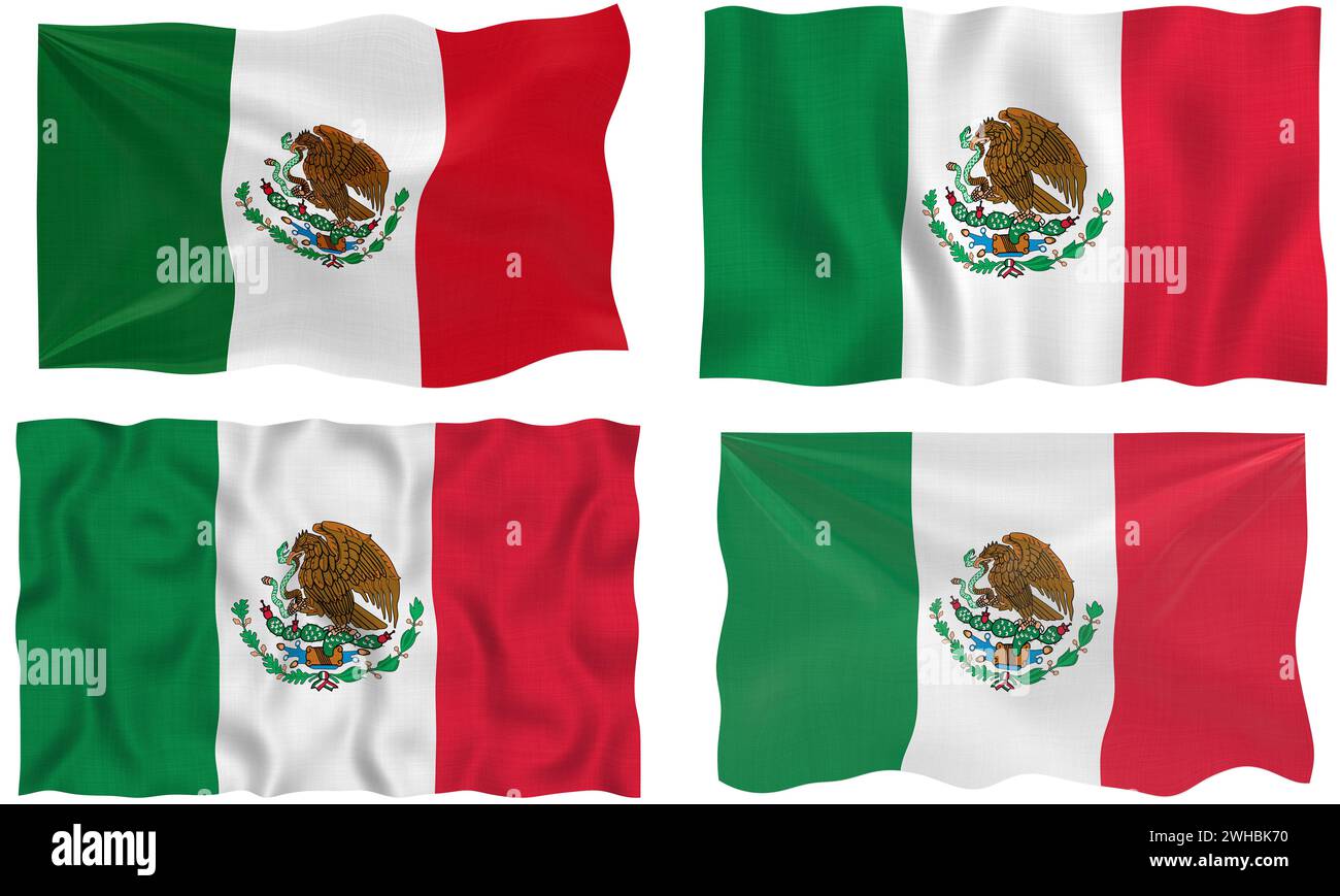 National flag mexico fabric Cut Out Stock Images & Pictures - Alamy