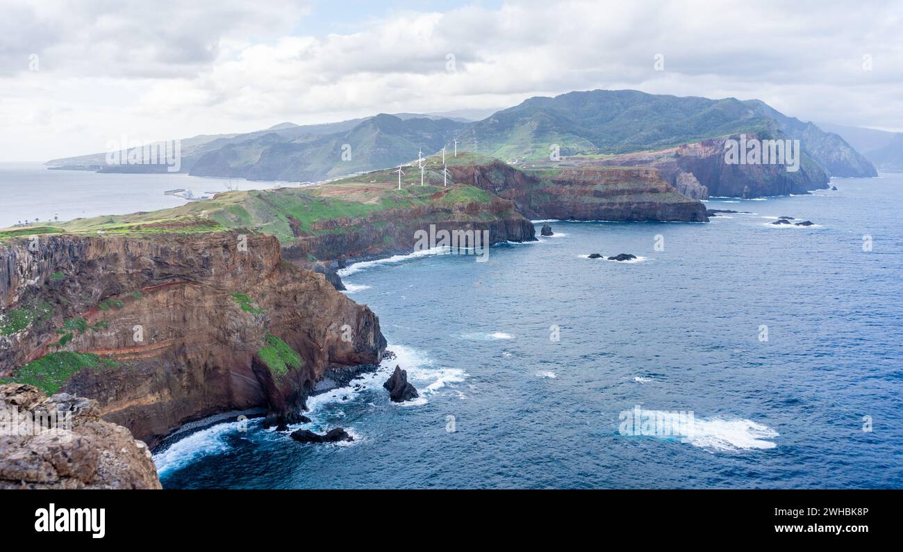 Madeira Island Portugal. Cliffs and ocean views around the island in ...