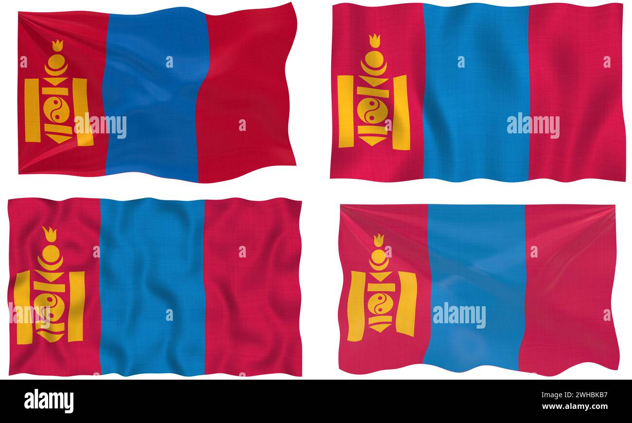 Flag of Mongolia Stock Photo - Alamy
