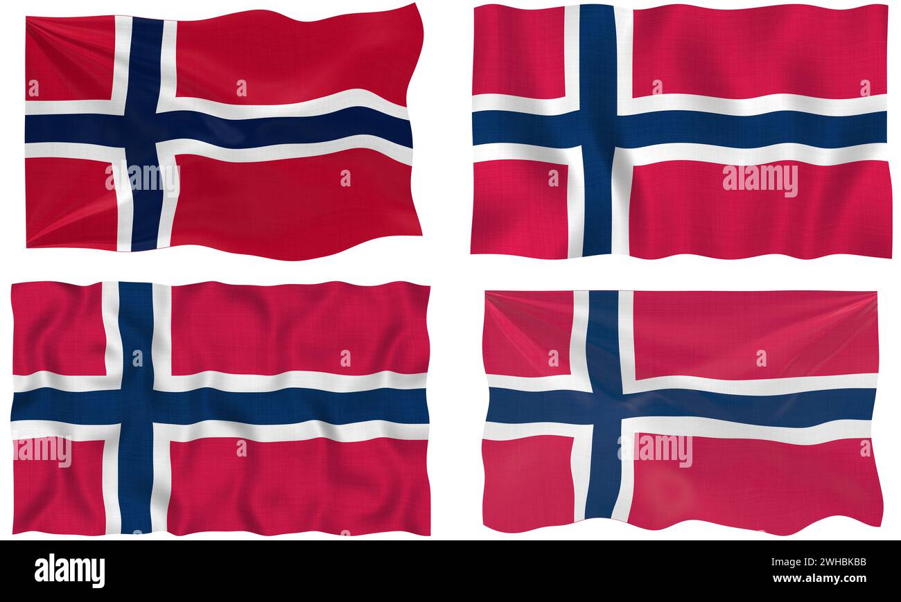Norwegian patriotic flag Cut Out Stock Images & Pictures - Alamy
