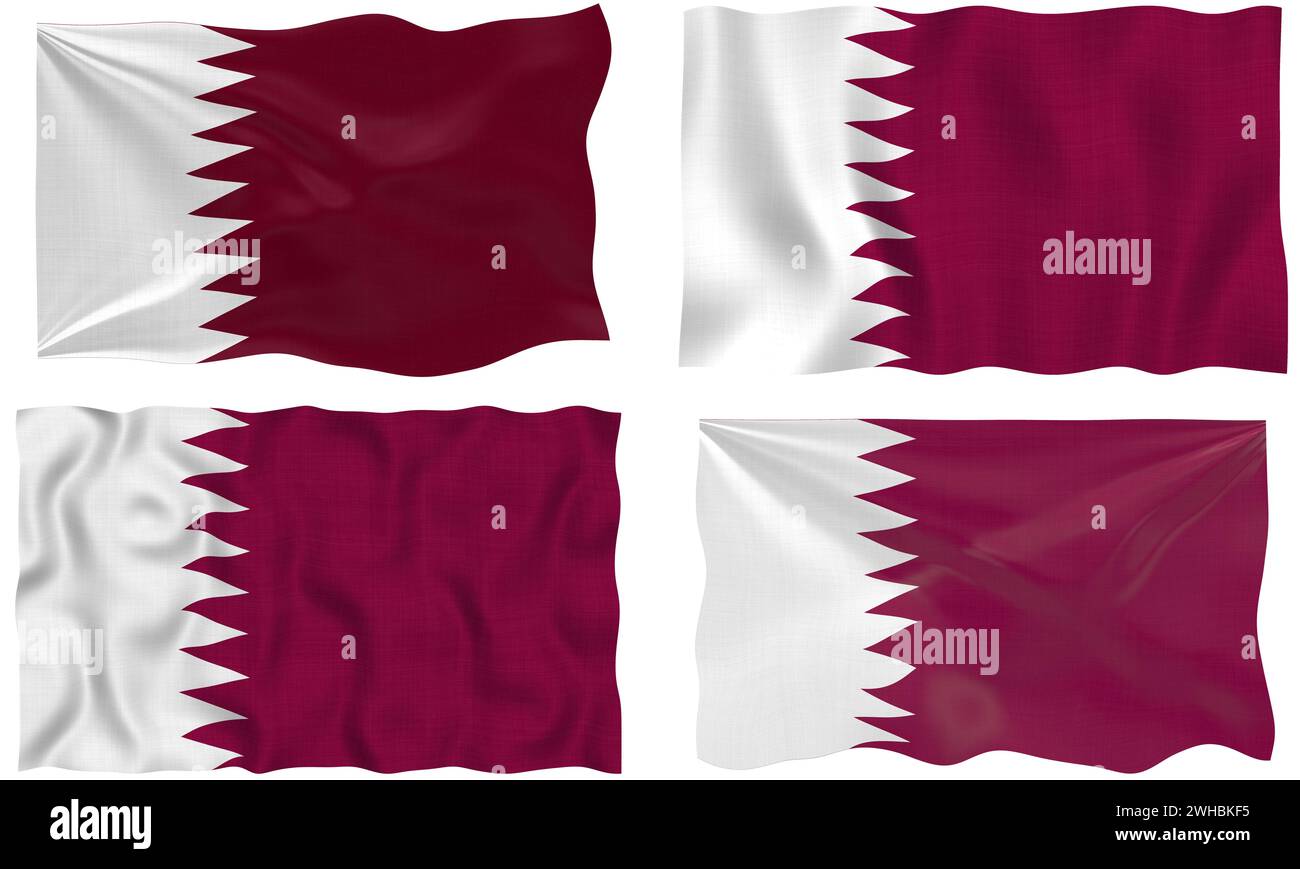 Flag of Qatar Stock Photo - Alamy