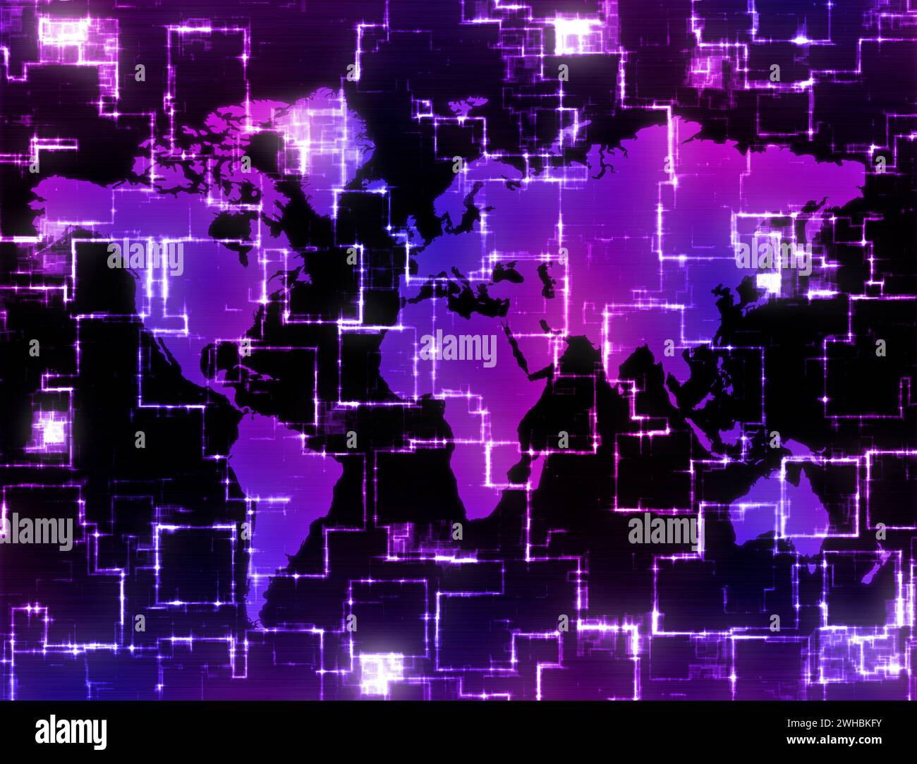 High tech map Stock Photo - Alamy