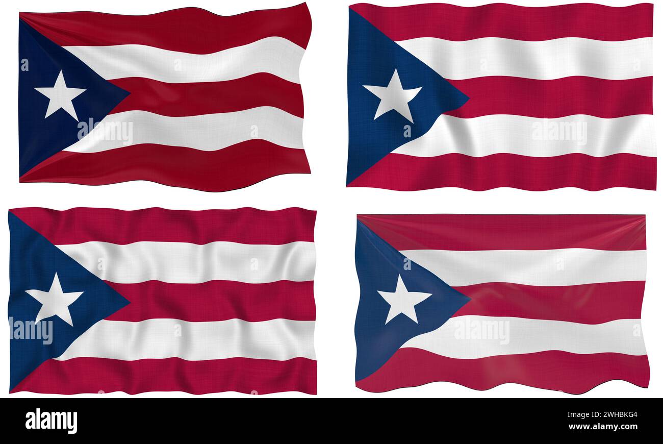 Flag of Puerto Rico Stock Photo - Alamy