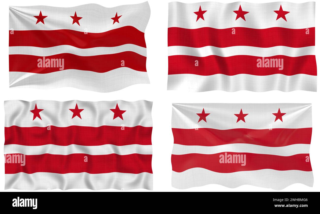 Flag of Washington DC Stock Photo - Alamy