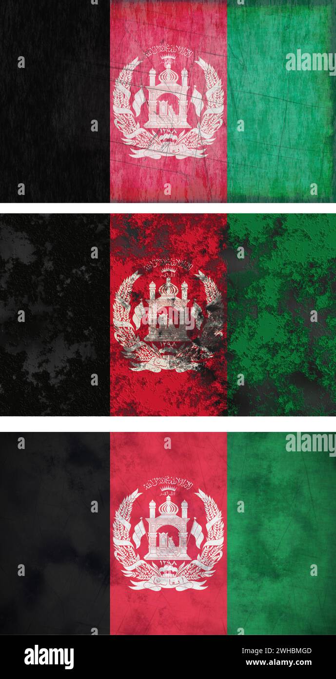 Flag of afghanistan Stock Photo - Alamy