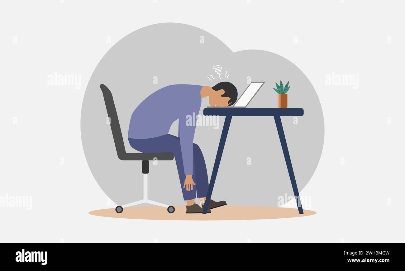 Notebook burnout Stock Vector Images - Alamy