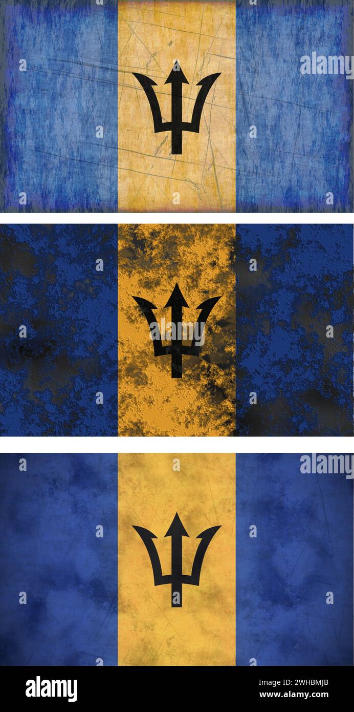 Flag of Barbados Stock Photo - Alamy