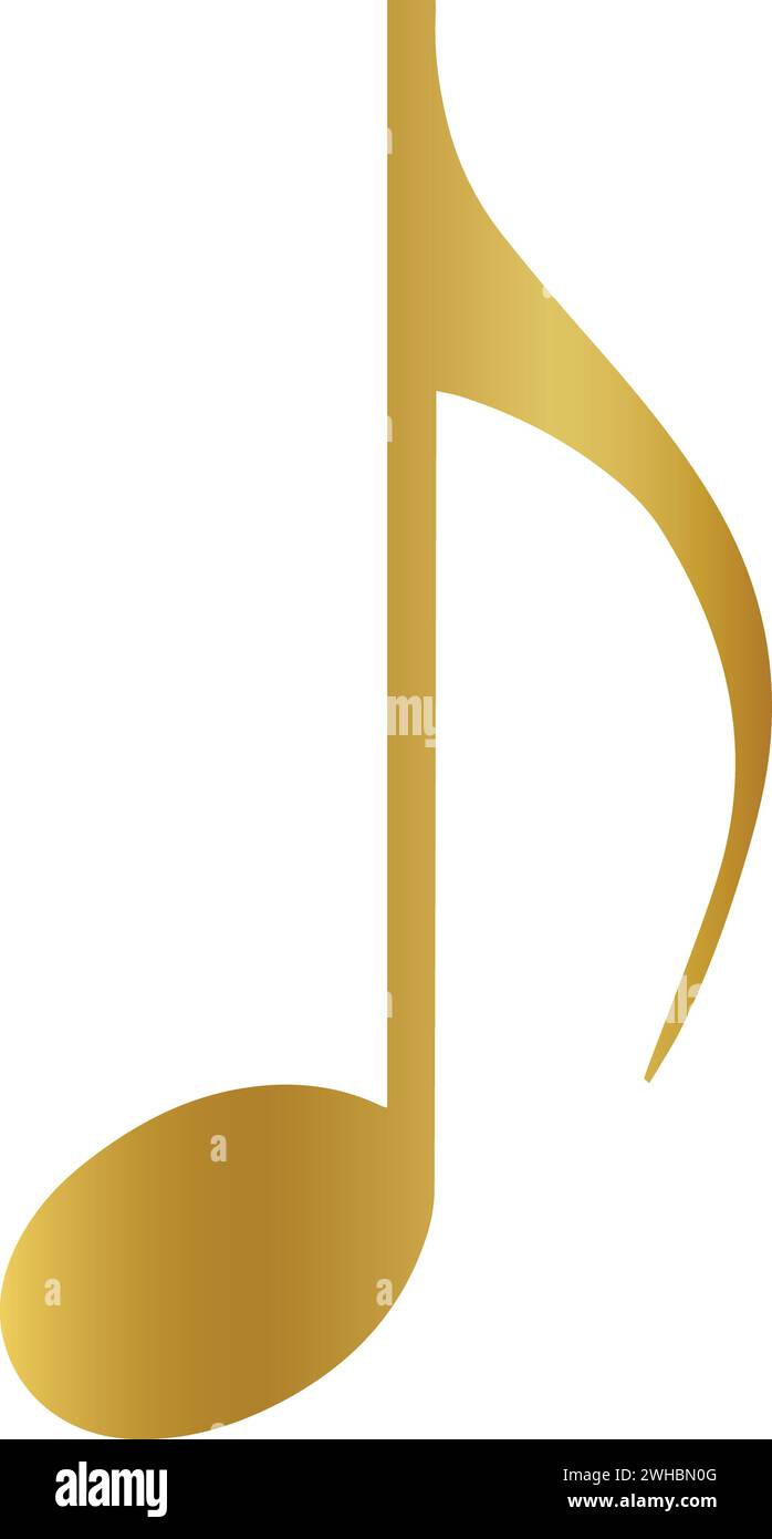 Golden music note sign hi-res stock photography and images - Alamy