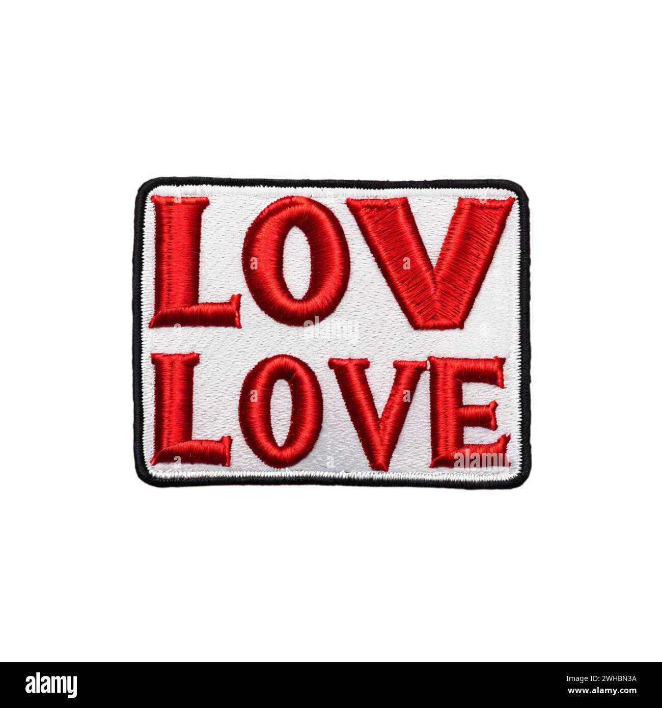 embroidered sticky badge with the word hello on an isolated transparent ...