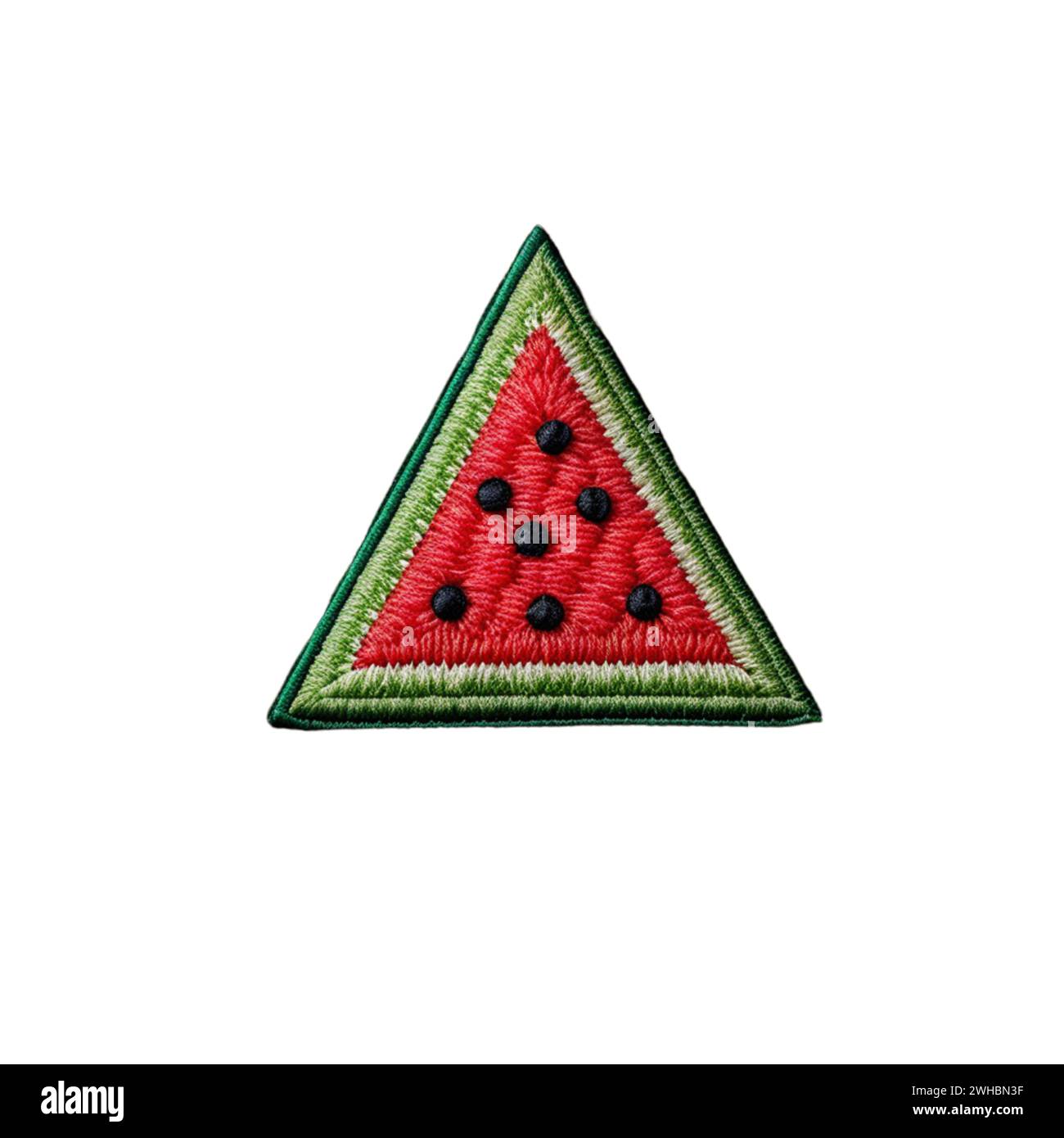 embroidered patch badge with water melon logo on an isolated ...