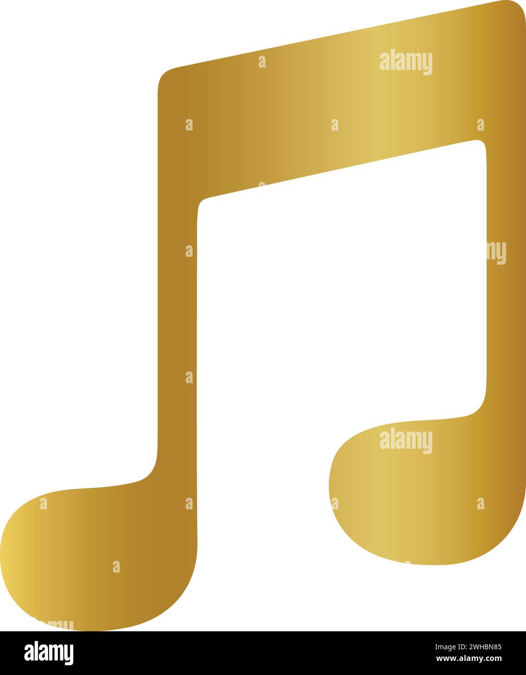 Golden music note sign hi-res stock photography and images - Alamy