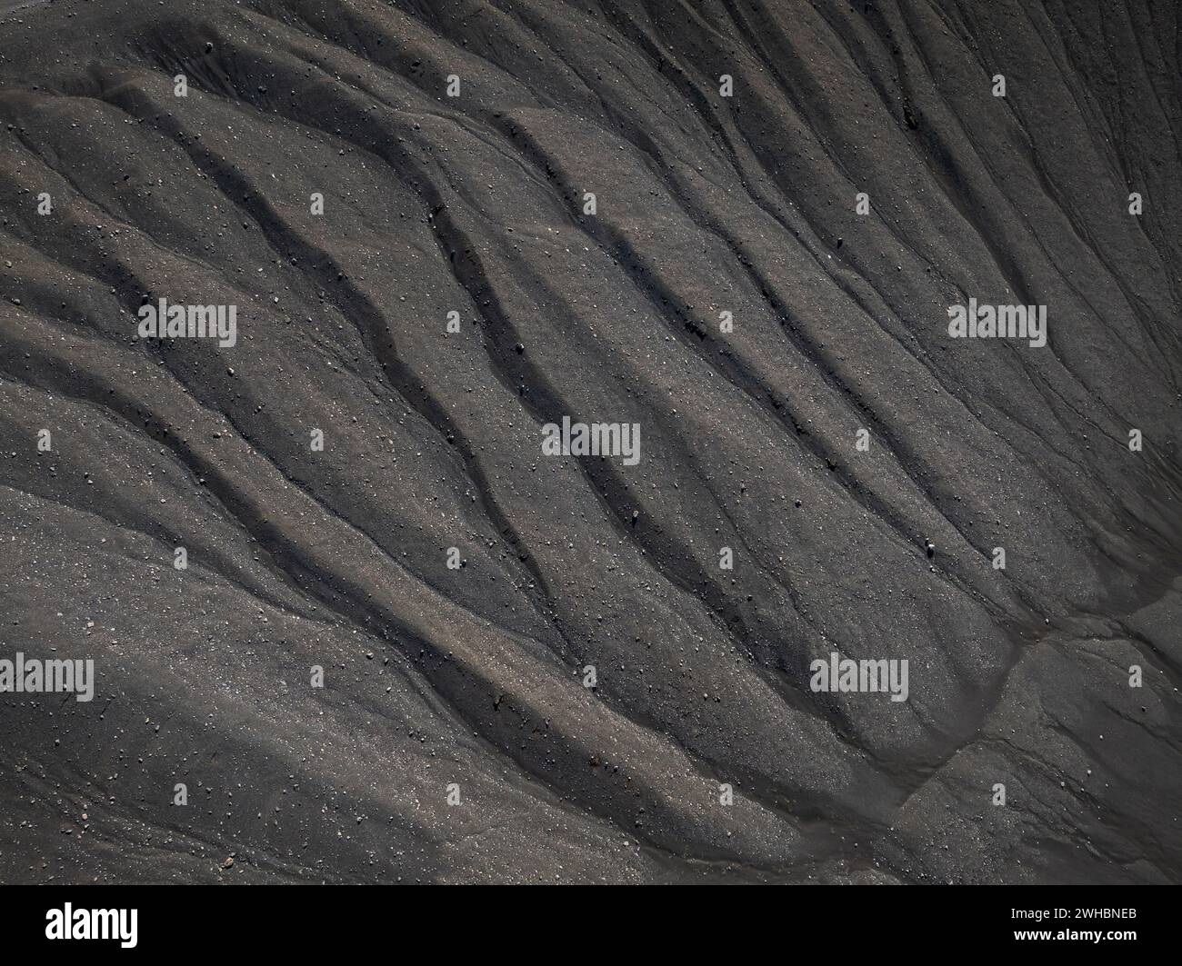 Breathtaking view of Icelandic Hverfjall volcano, impressive tuff ring ...