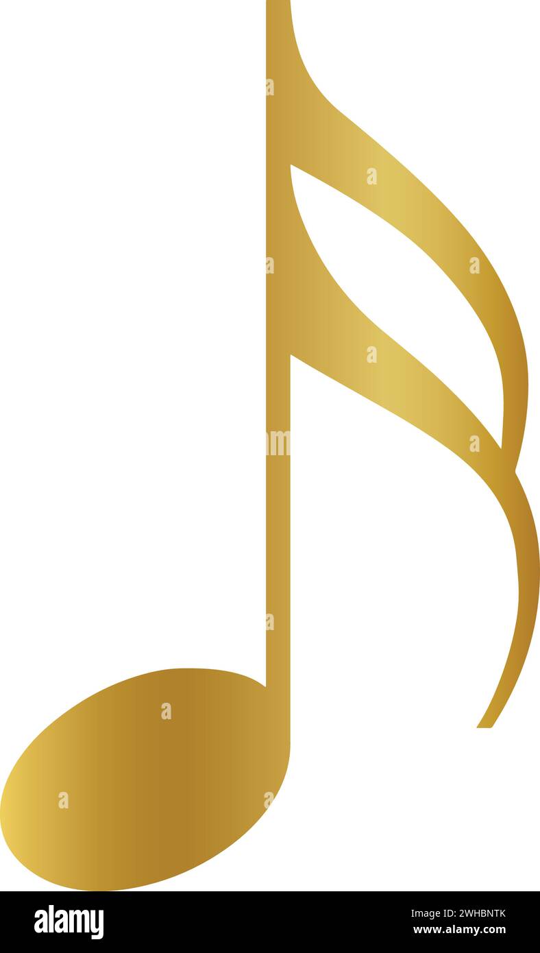 Golden music note sign hi-res stock photography and images - Alamy