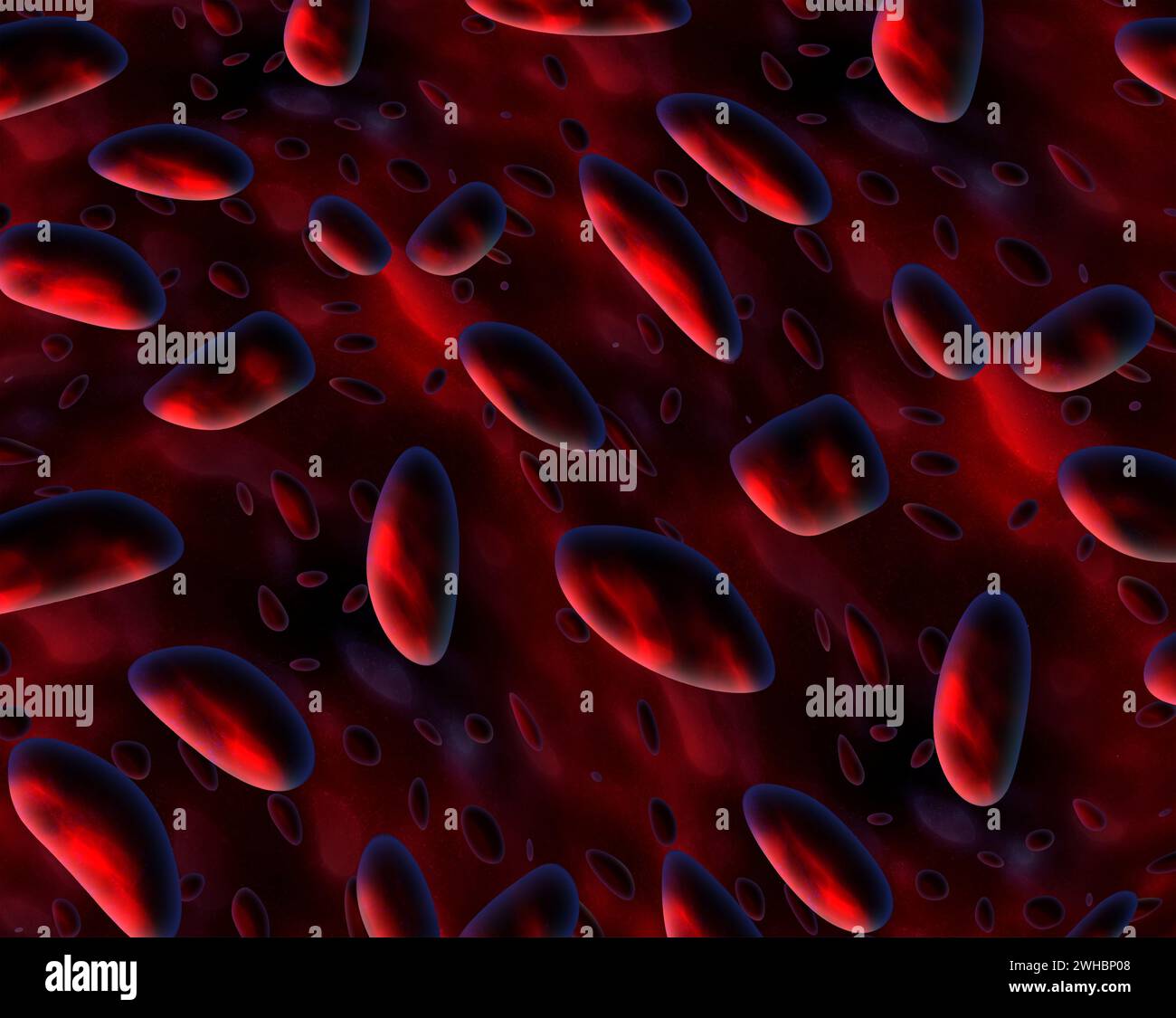blood cells or germs floating around in an artery Stock Photo - Alamy