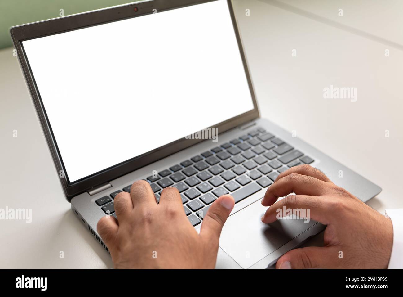 Computer typing hands on laptop hi-res stock photography and images - Alamy