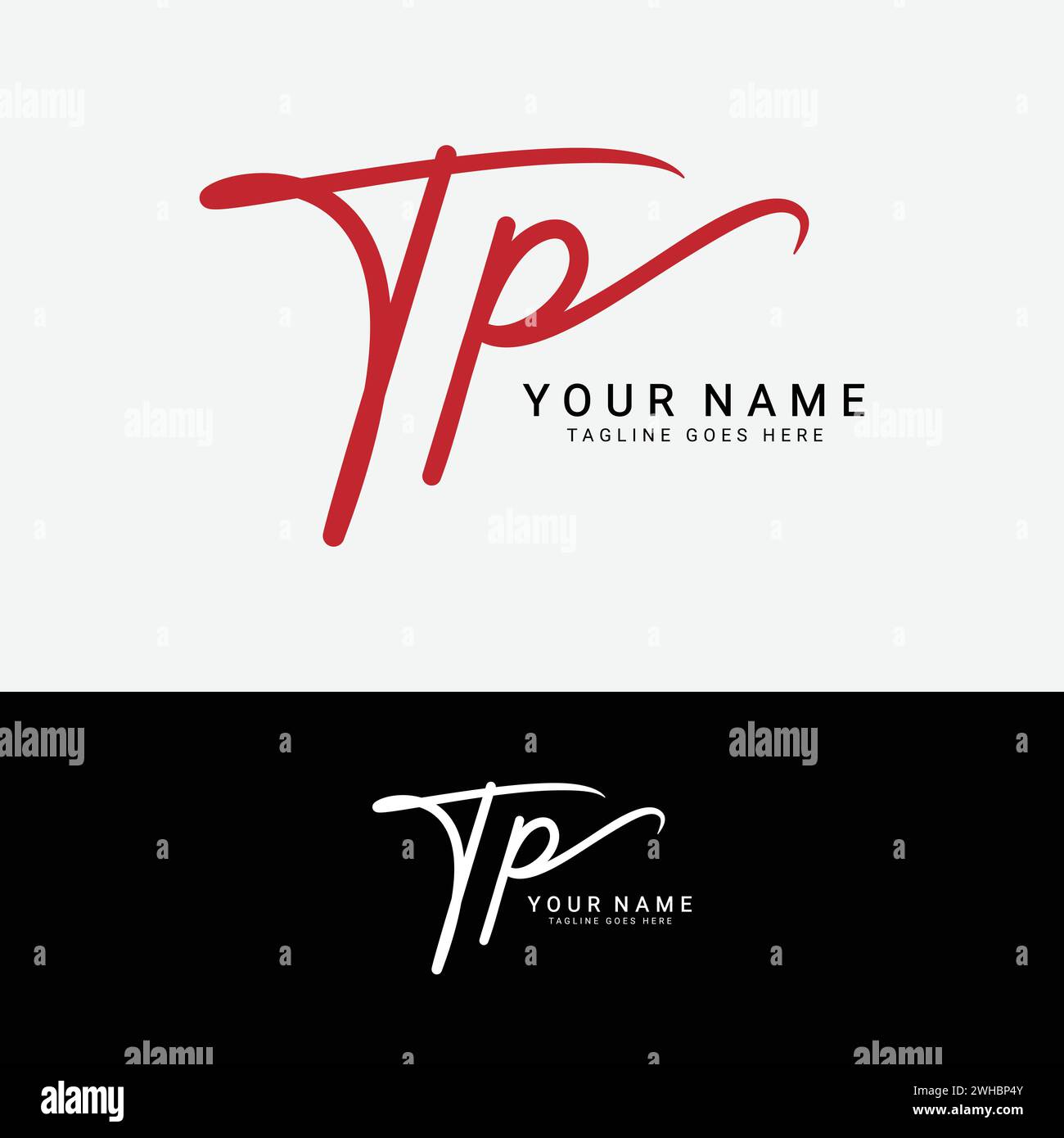 T, P, TP Initial letter logo. Alphabet TP Handwritten Signature logo Stock Vector Image & Art ...