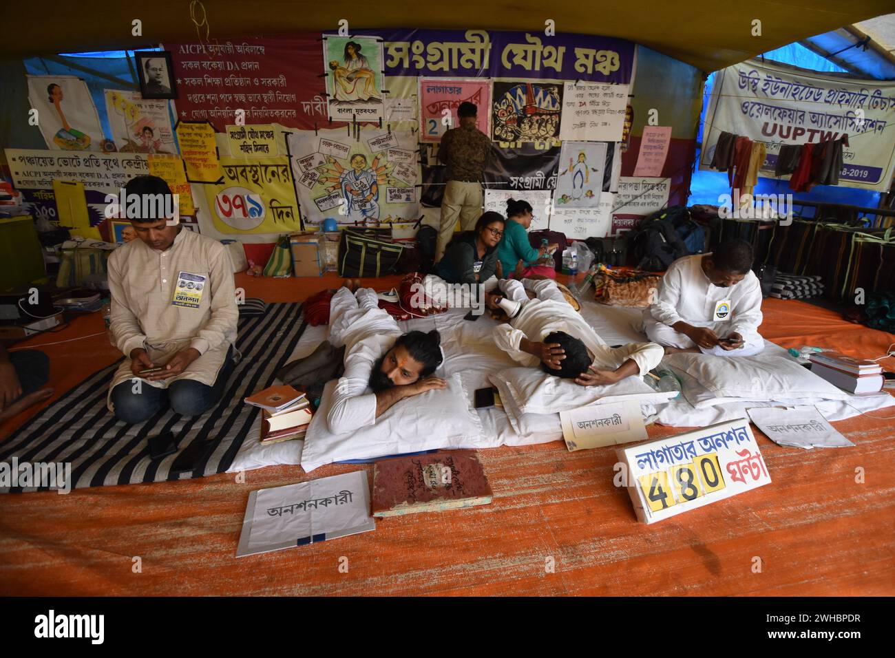 Continuous dharna hi-res stock photography and images - Alamy