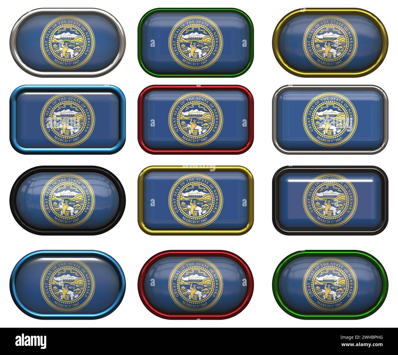 Nebraska flag Cut Out Stock Images & Pictures - Alamy