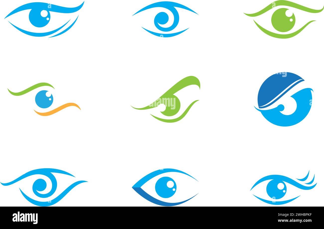 Branding Identity Corporate Eye Care vector logo design Stock Vector ...