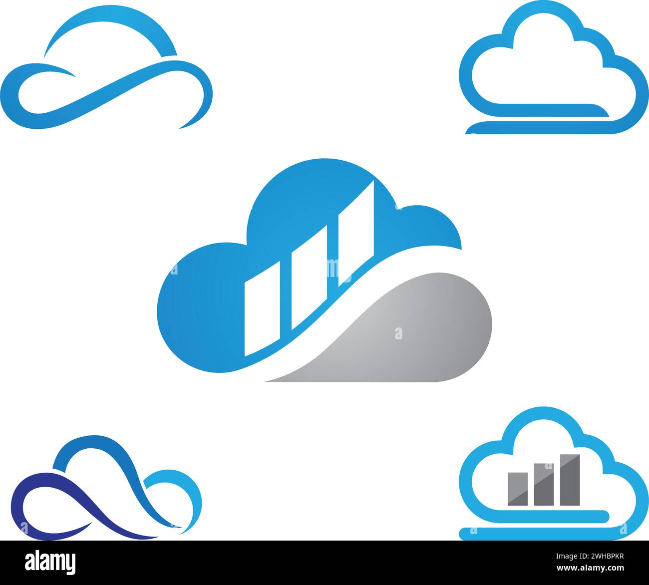 cloud technology vector logo template design vector Stock Vector Image ...