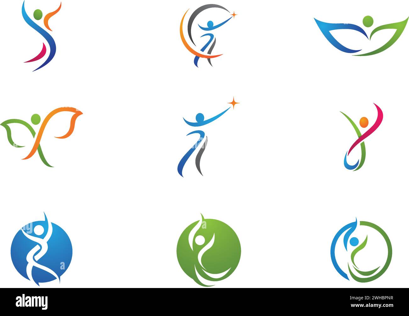 Human character logo sign Health care logo sign Stock Vector Image ...