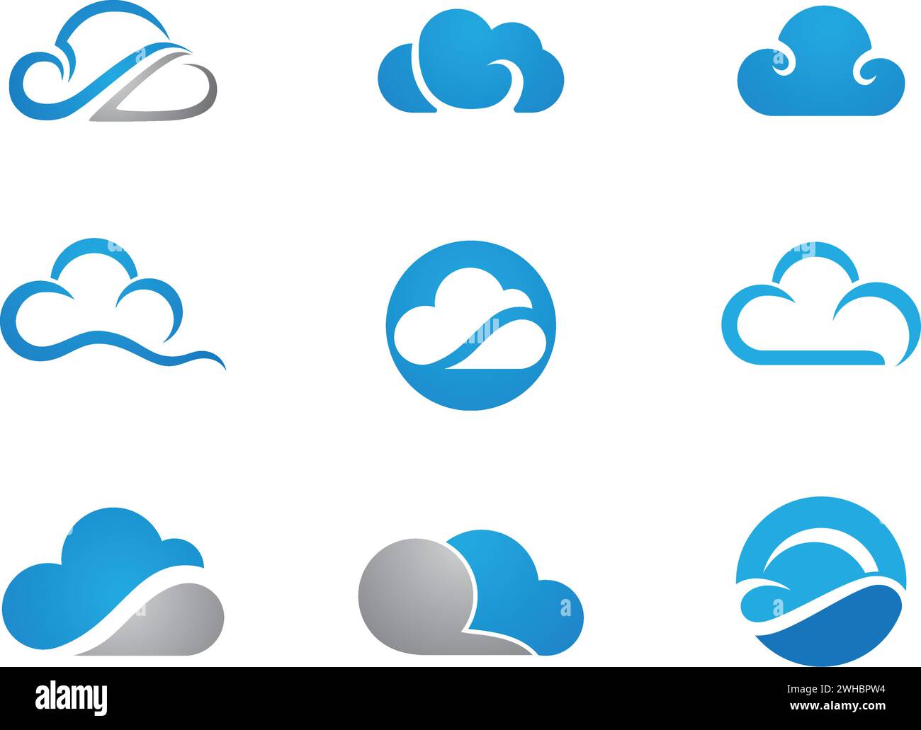 cloud technology vector logo template design vector Stock Vector Image ...