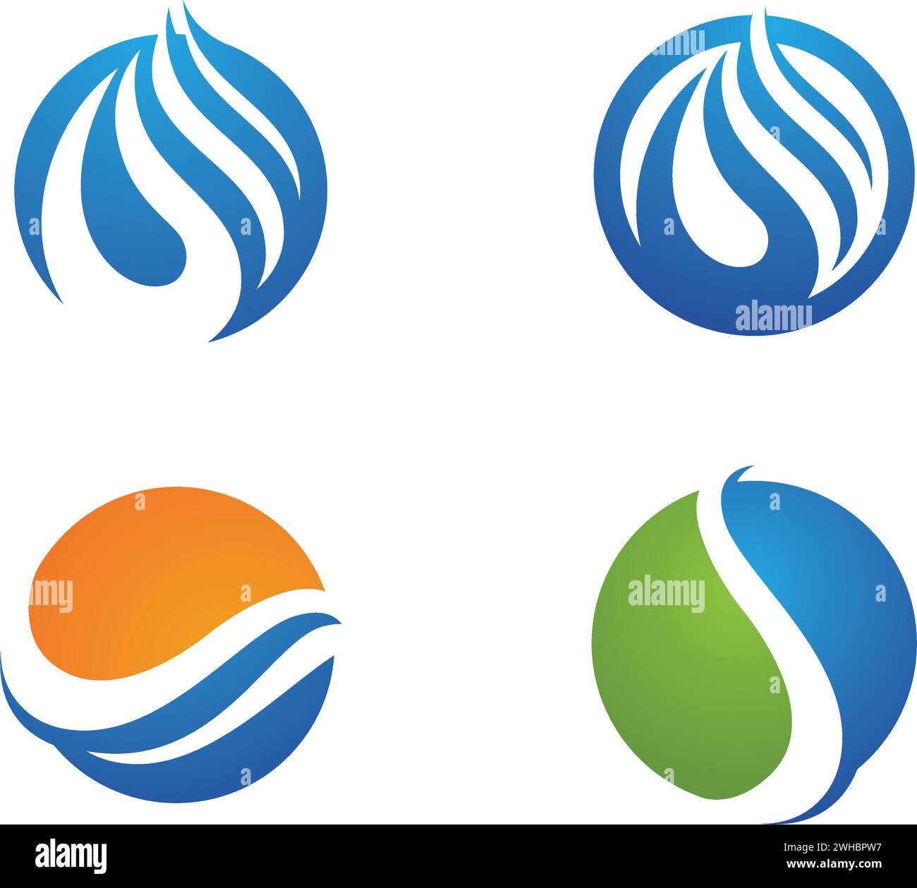 Water Wave symbol and icon Logo Template vector Stock Vector Image ...