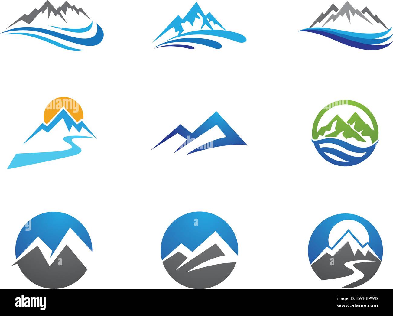 High Mountain icon Logo Business Template Vector Stock Vector Image ...
