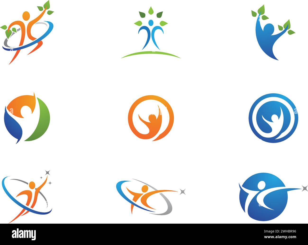 Human character logo sign Health care logo sign Stock Vector Image ...