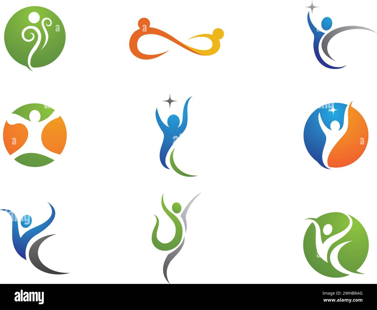 Human character logo sign Health care logo sign Stock Vector Image ...