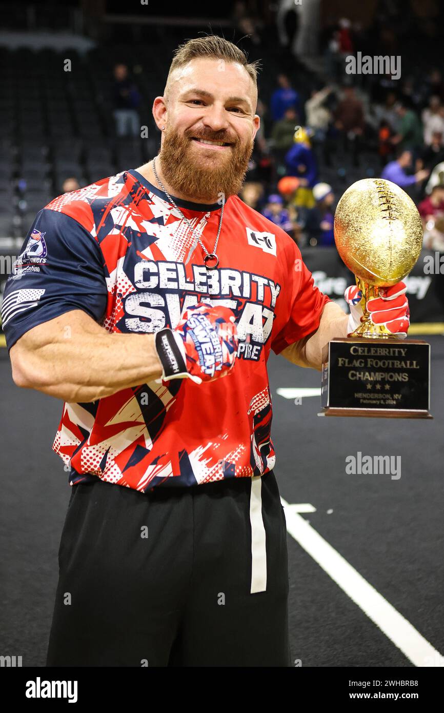 Henderson, NV, USA. 08th Feb, 2024. Bodybuilder Flex Lewis poses with ...