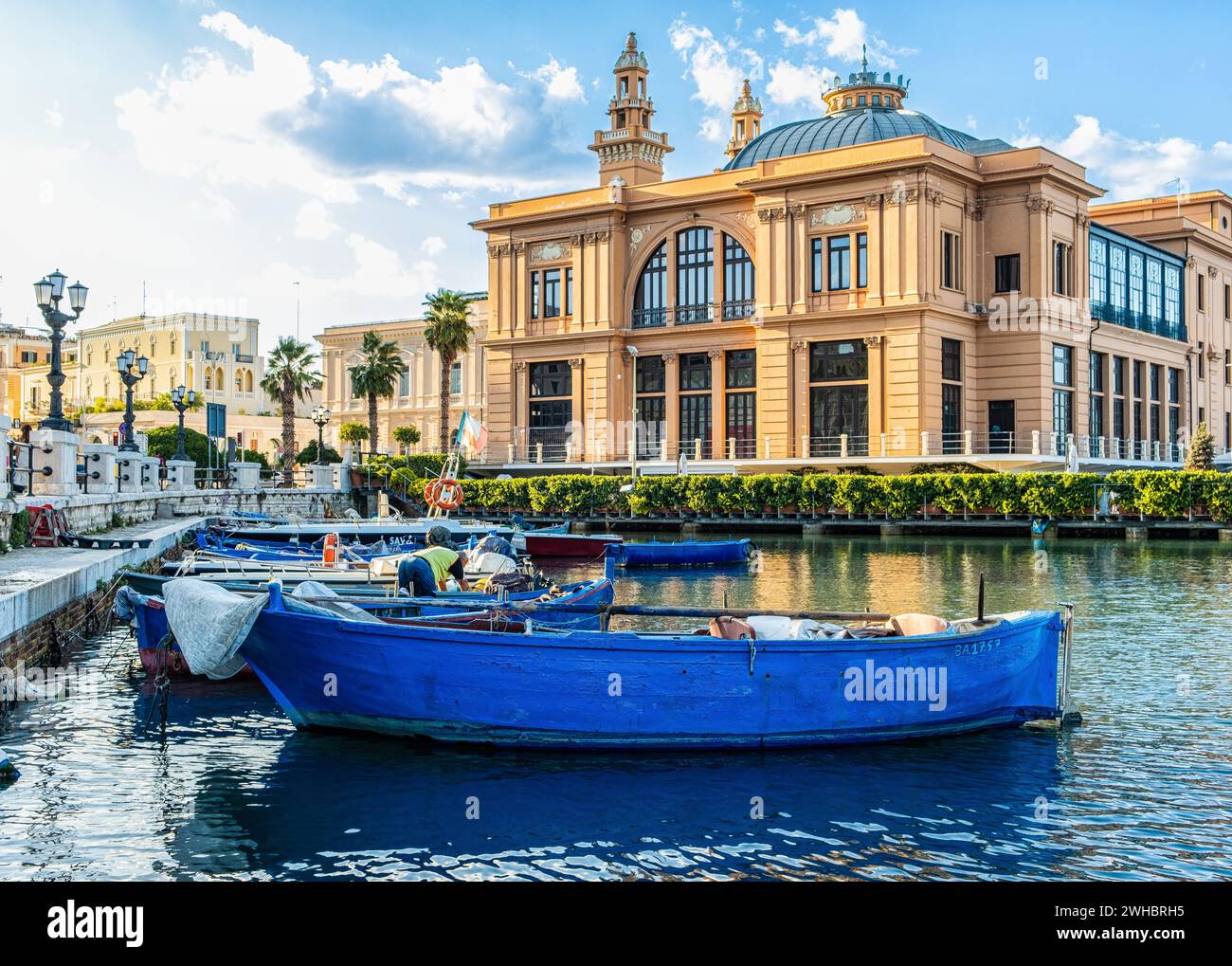 view of the historic Margherita Theatre in the old town of Bari, Puglia ...
