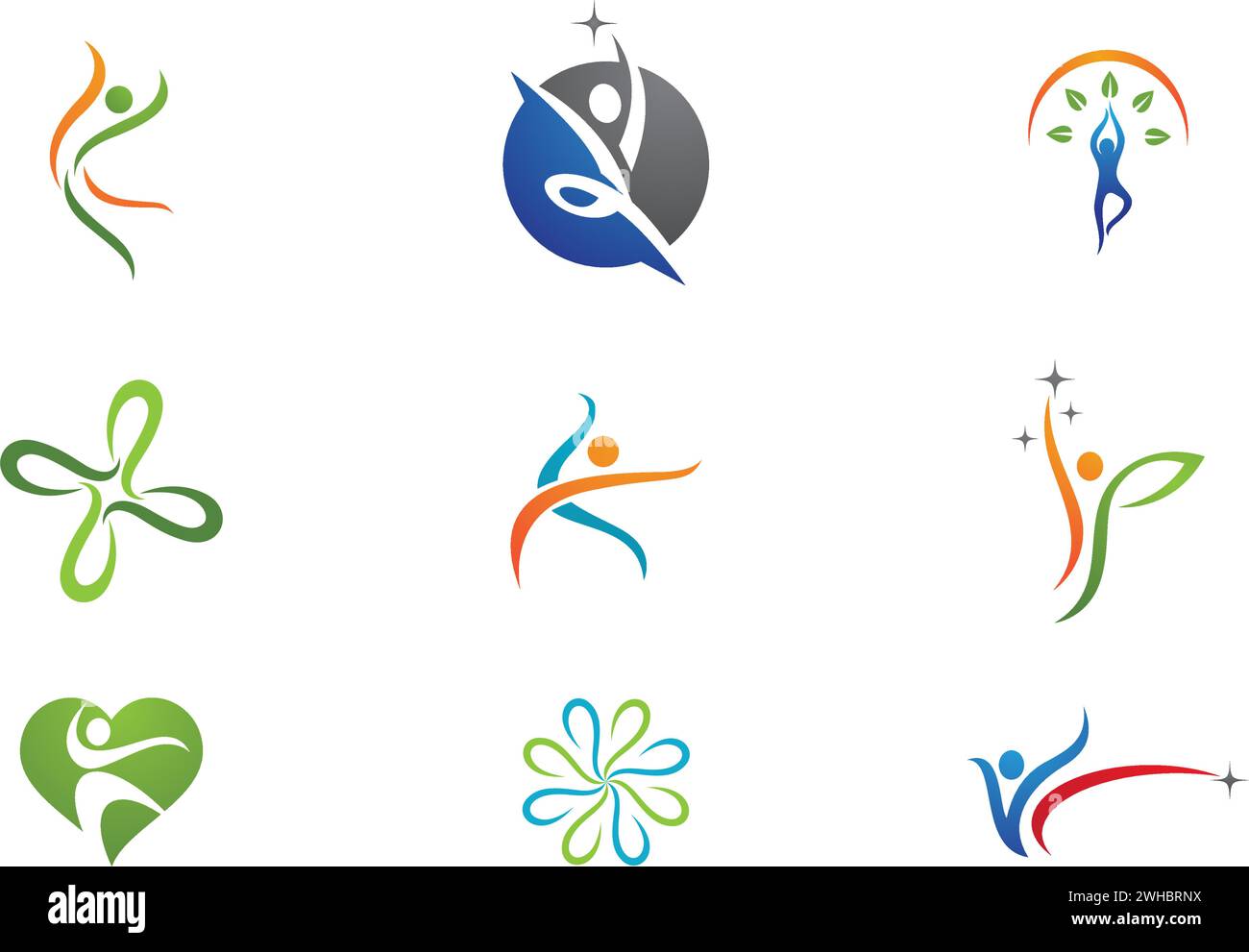 Human character logo sign Health care logo sign Stock Vector Image ...