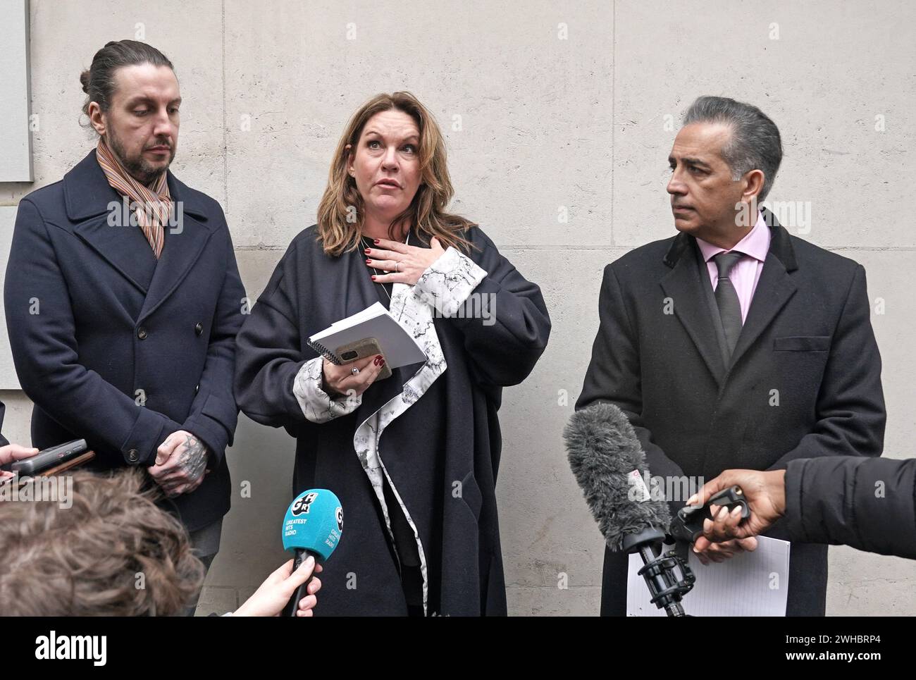 (left-right) James Coates, son of Ian Coates, Emma Webber, mother of ...