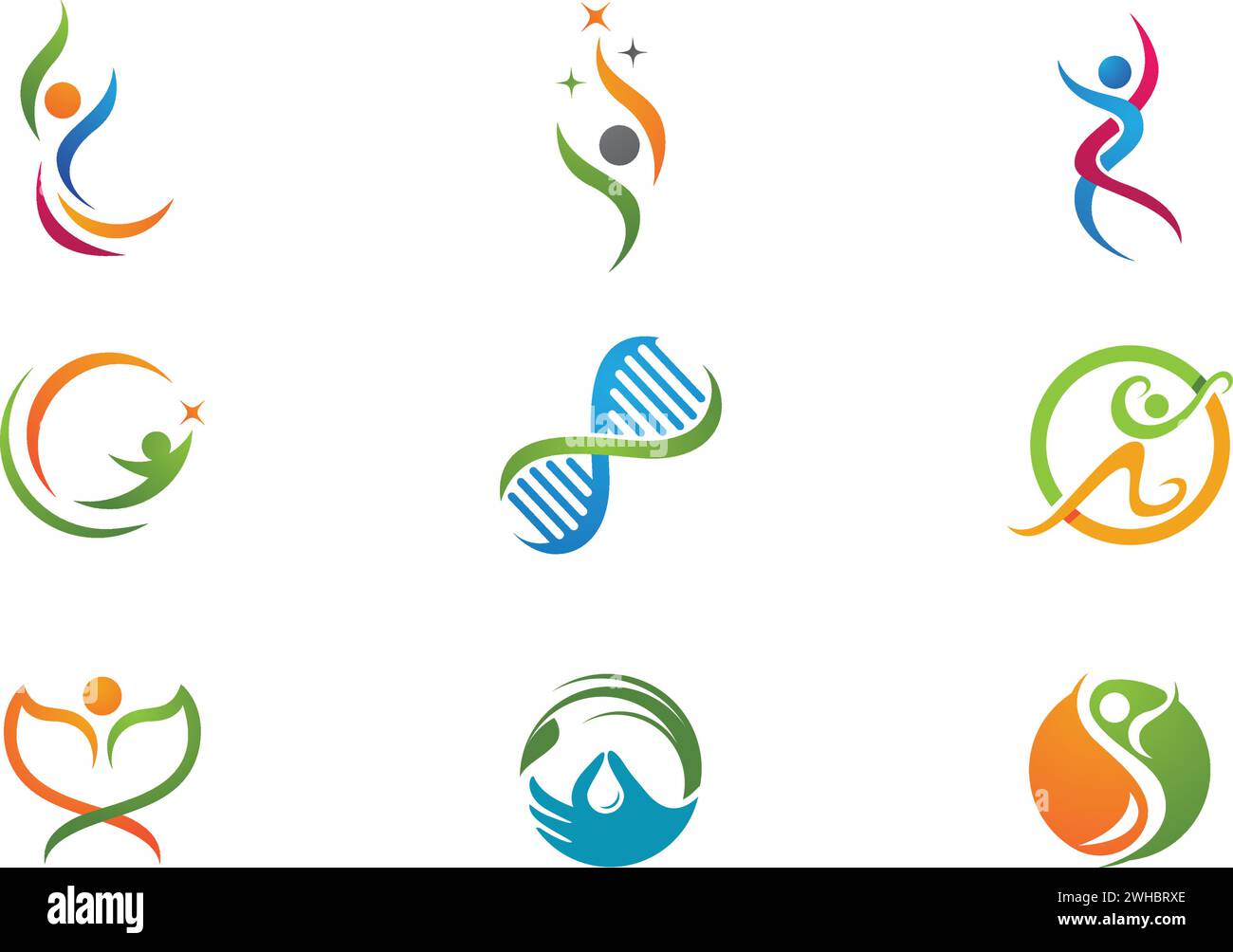 Human character logo sign Health care logo sign Stock Vector Image ...