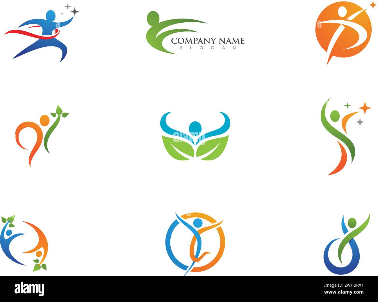 Human character logo sign Health care logo sign Stock Vector Image ...