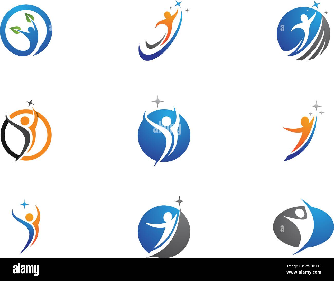 Human character logo sign Health care logo sign Stock Vector Image ...