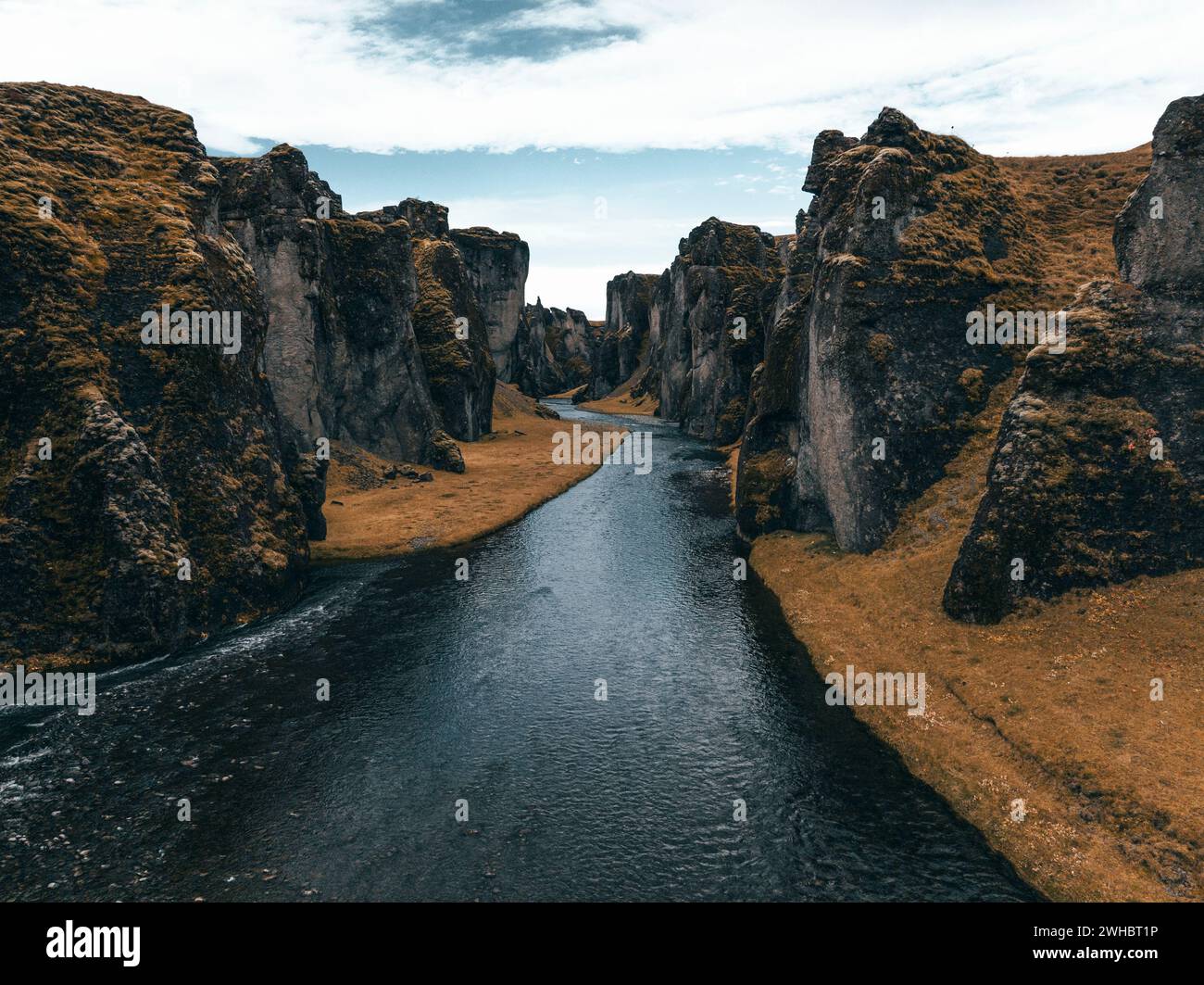Aerial view fjadrargljufur canyon in hi-res stock photography and ...