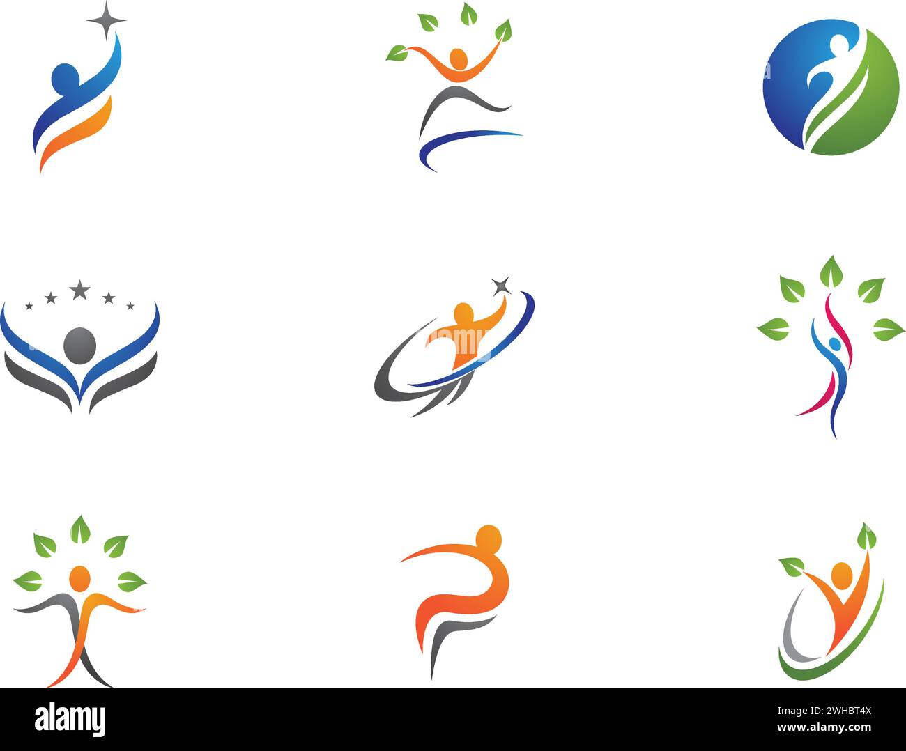 Human character logo sign Health care logo sign Stock Vector Image ...