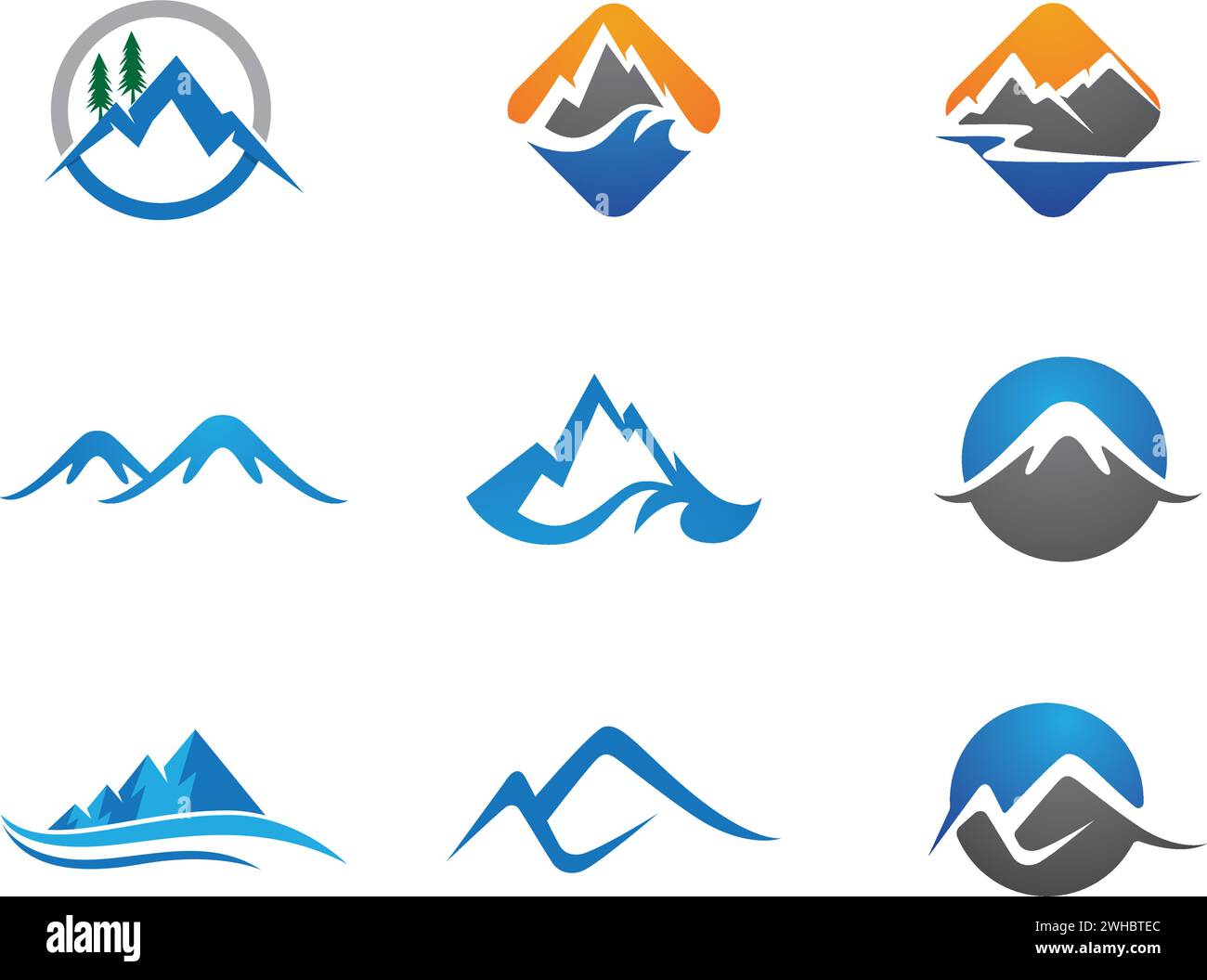 High Mountain icon Logo Business Template Vector Stock Vector Image ...