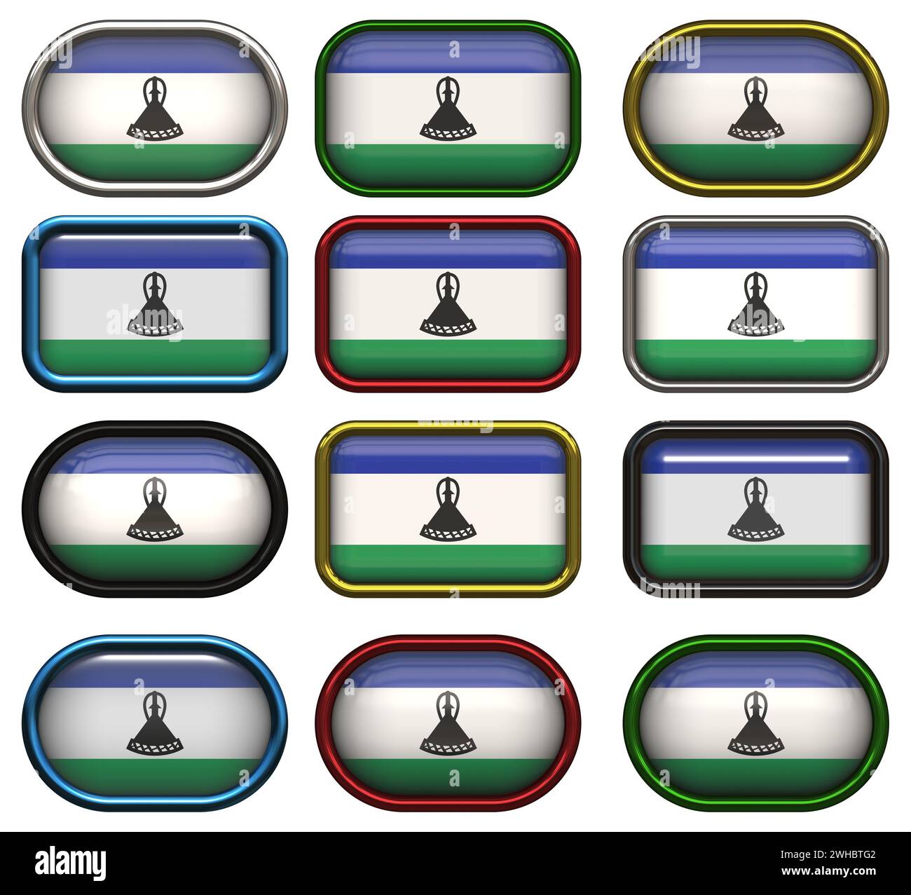 Lesotho national emblem Cut Out Stock Images & Pictures - Alamy