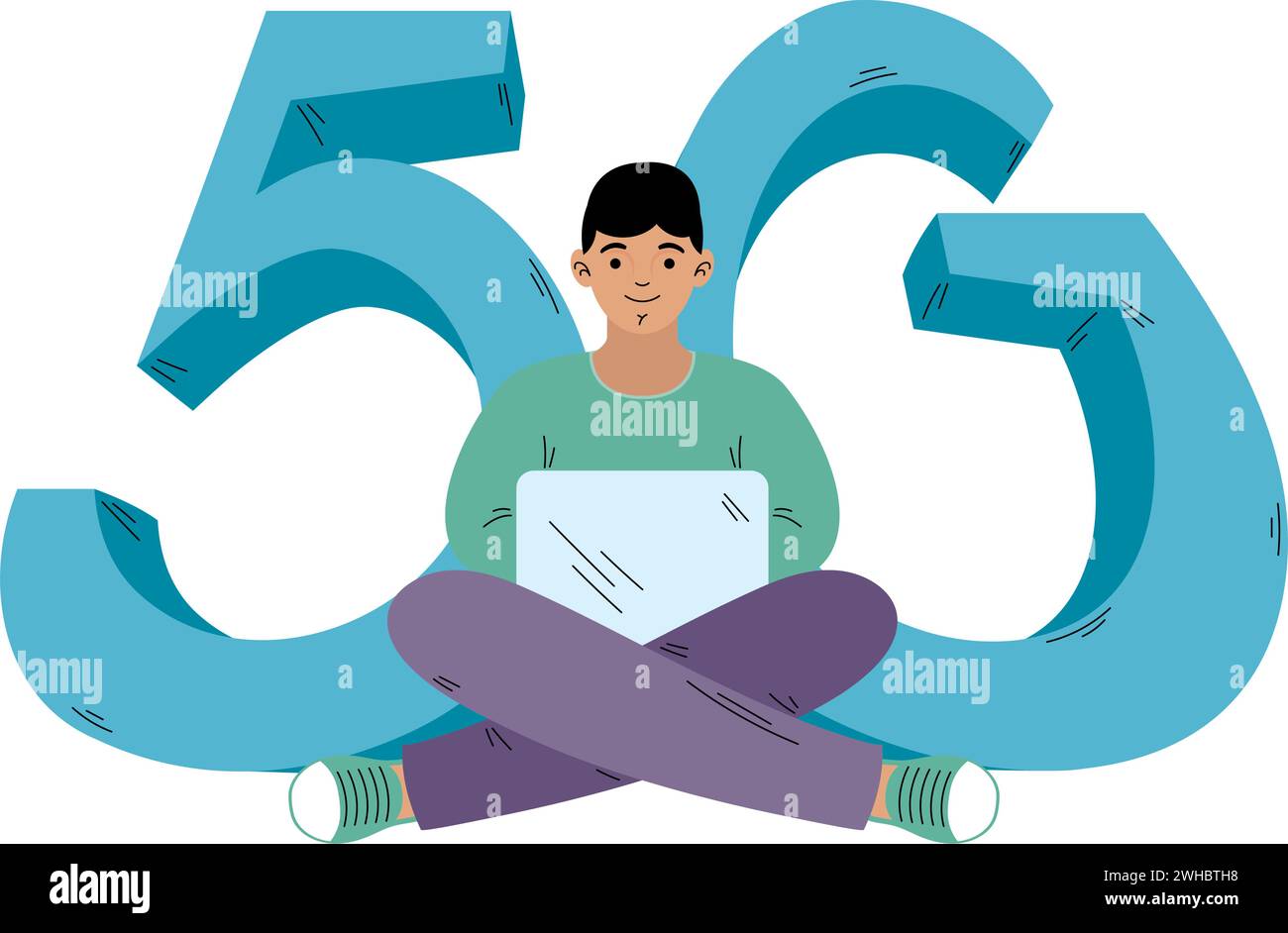5G man working Stock Vector Image & Art - Alamy