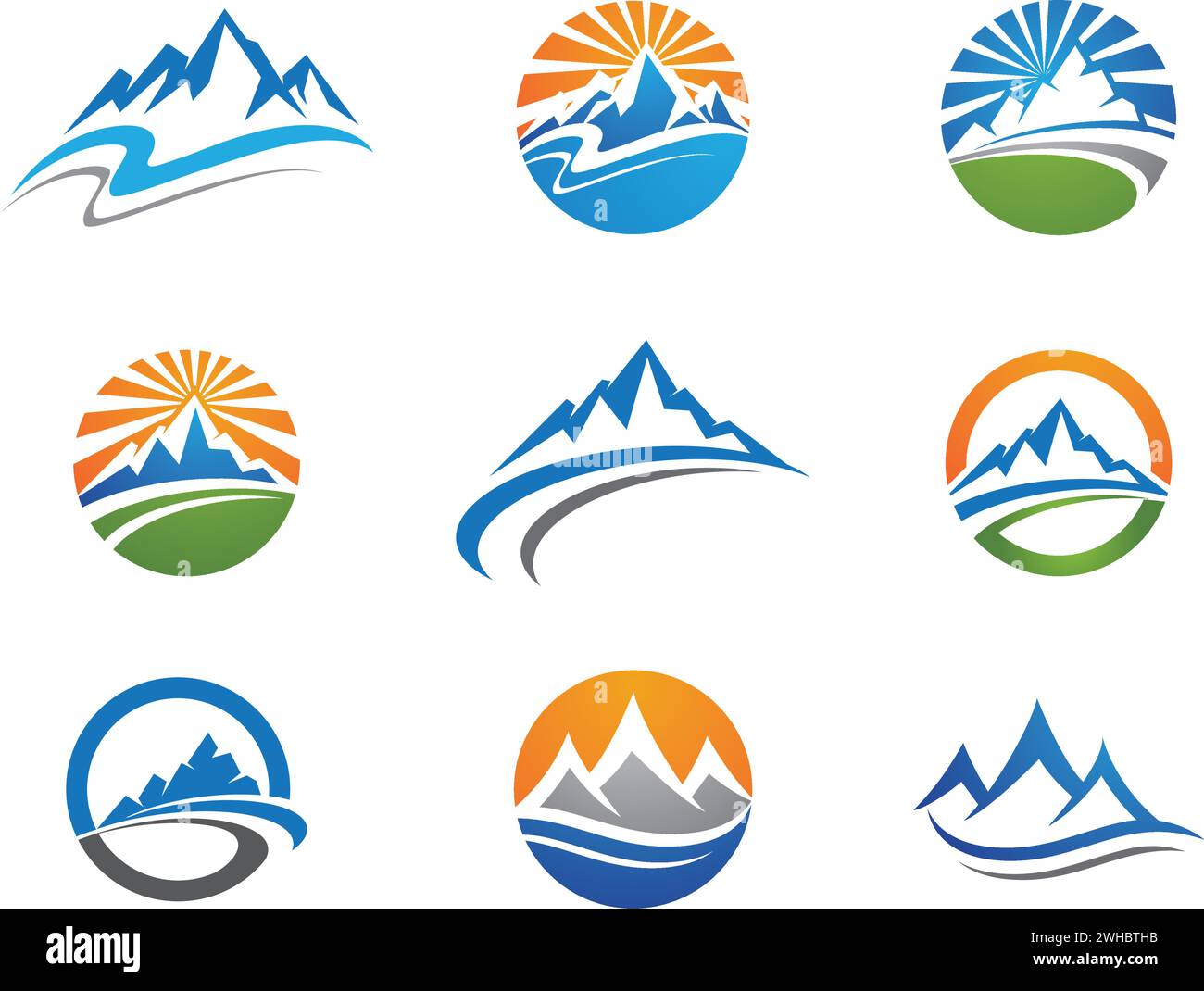 High Mountain icon Logo Business Template Vector Stock Vector Image ...