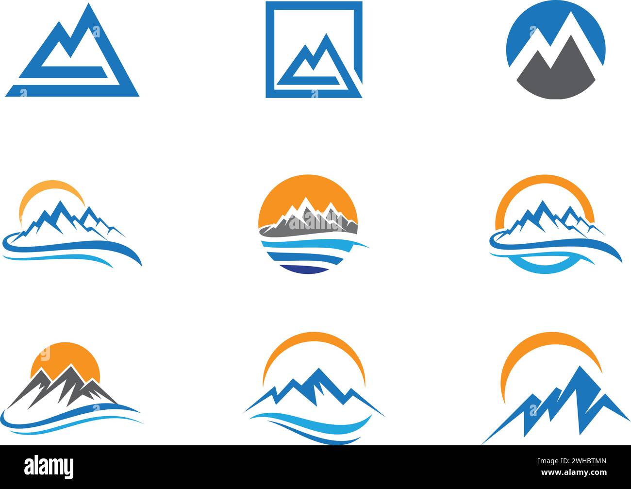 High Mountain icon Logo Business Template Vector Stock Vector Image ...