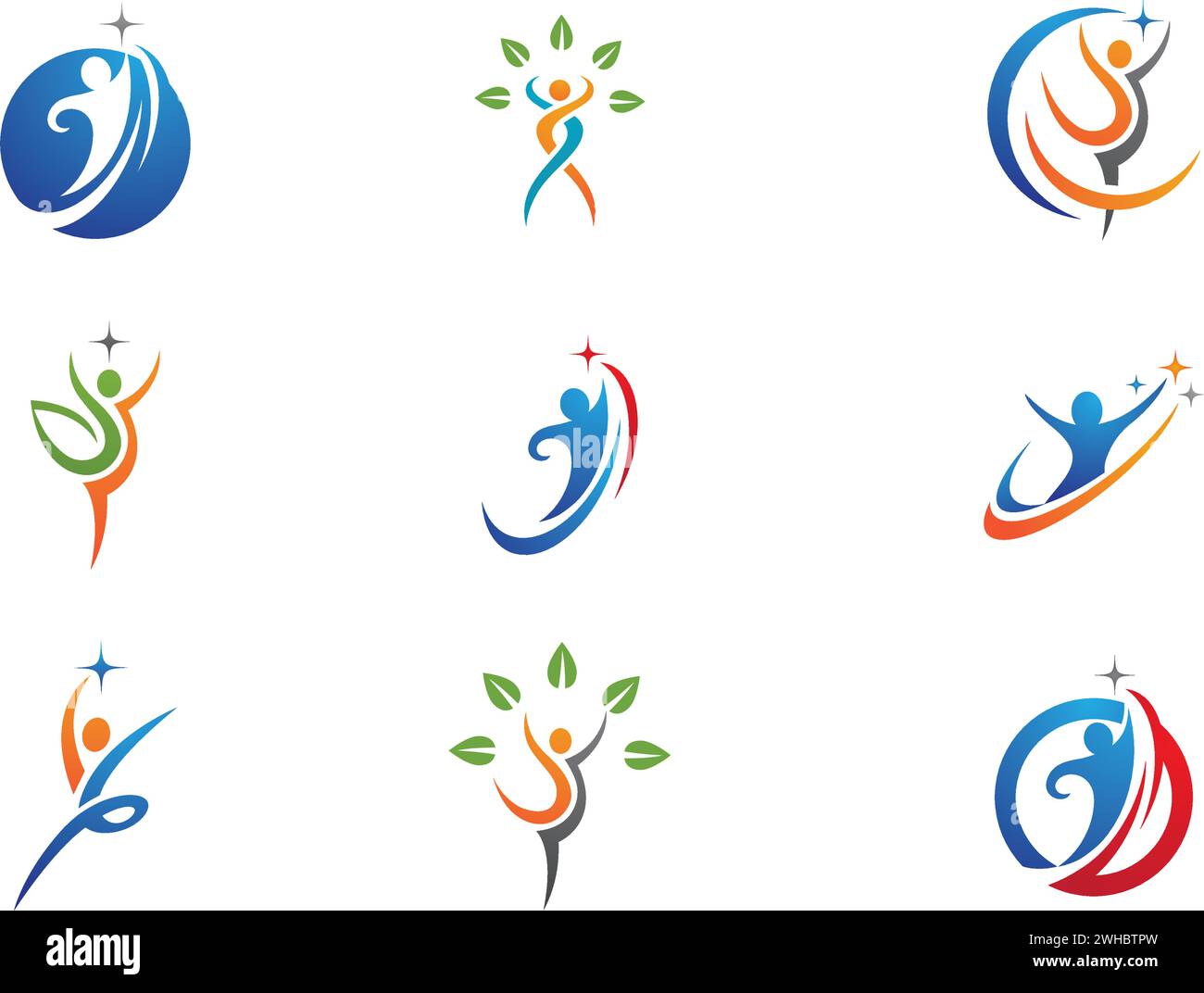 Human character logo sign Health care logo sign Stock Vector Image ...
