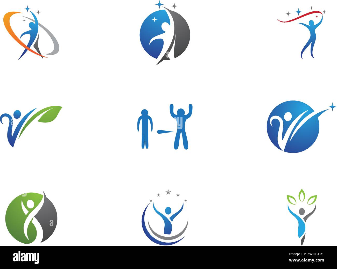 Human character logo sign Health care logo sign Stock Vector Image ...