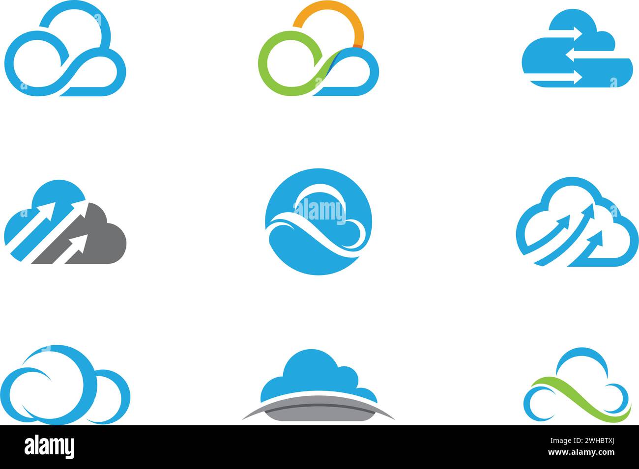 cloud technology vector logo template design vector Stock Vector Image ...