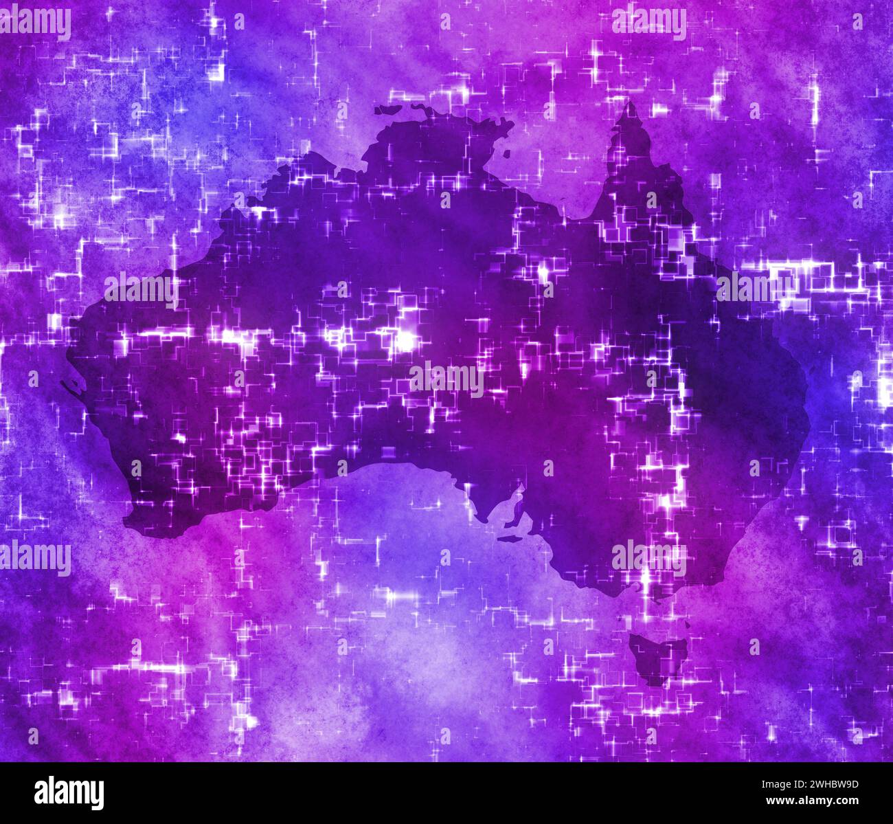 High tech australia map Stock Photo - Alamy